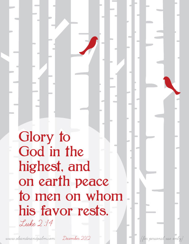 December Memory Verse | Oleander + Palm