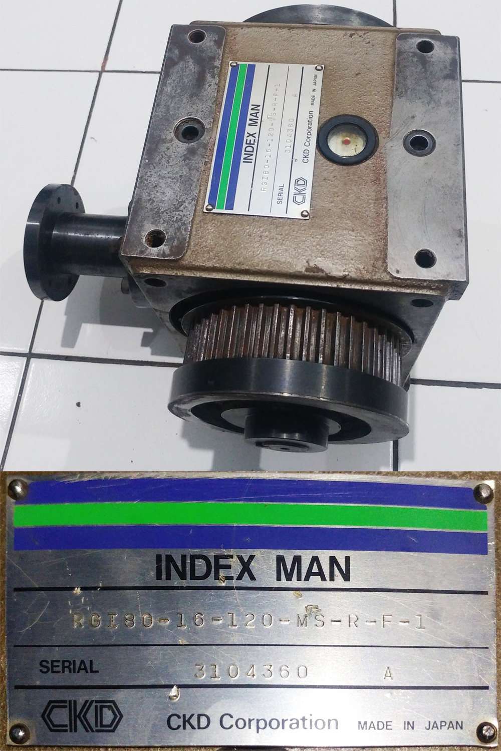 2nd MACHINE: Index Gearbox Indexing Drives RGI80-16-120-MS-R-F-1 CKD 16 ...