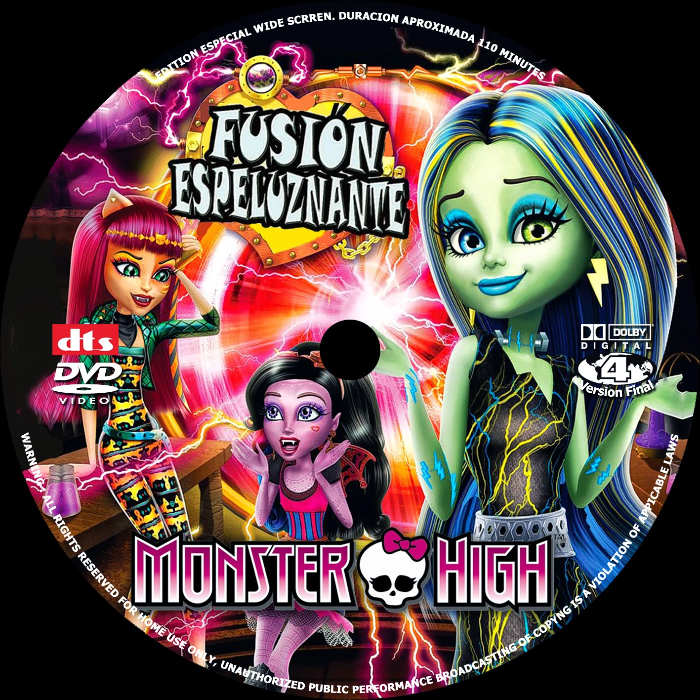 COVERCARATULAS DE DVD - CD COVERCREATORS: MONSTER HIGH "FUSIÓN ...