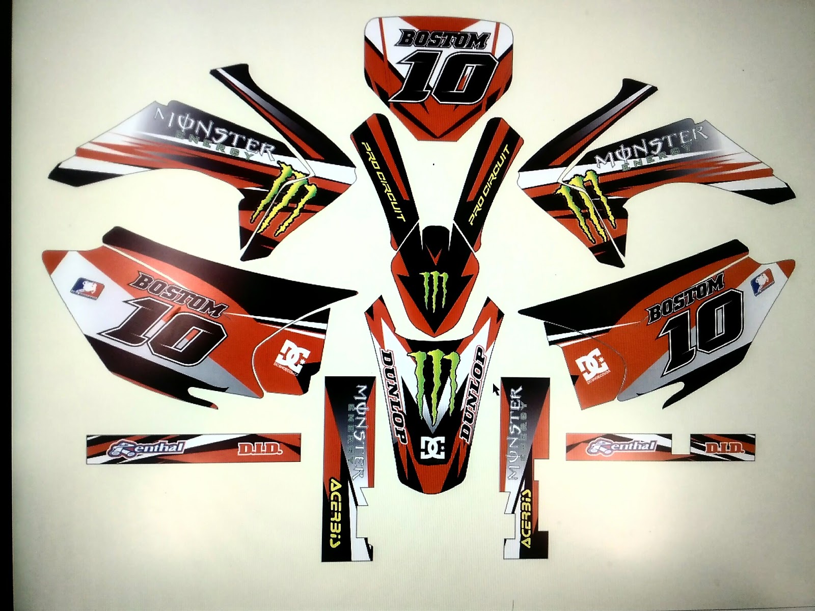 Decal CRF 230 - DECALS MOTOCROSS CUSTOM GRAPHICS