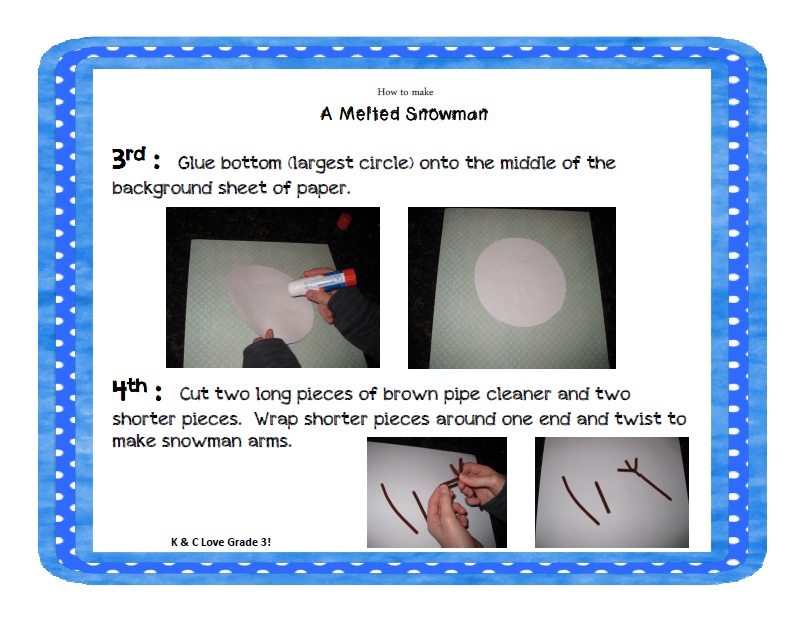 Snowman Writing Template Beginning Middle End
