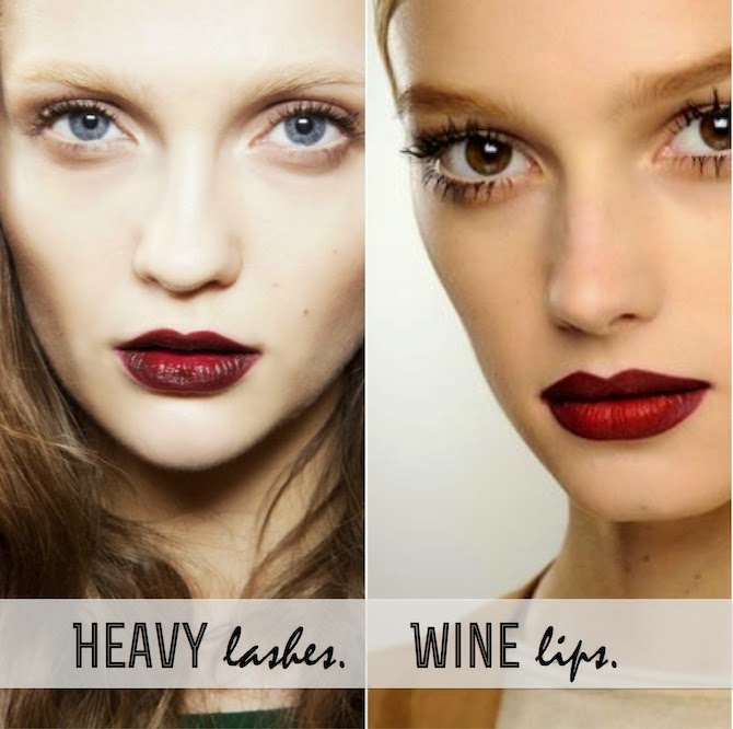 FRANKIE HEARTS FASHION: Makeup Monday: Heavy Lashes. Wine Lips