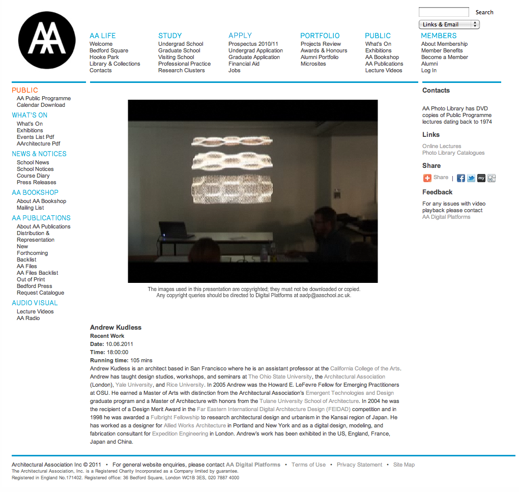 diseño paramétrico y fabricación digital: Andrew Kudless Matsys