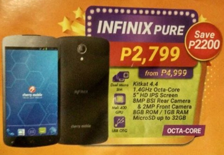 Cherry Mobile Infinix Pure Now Only Php2799, The Most Affordable Octa ...