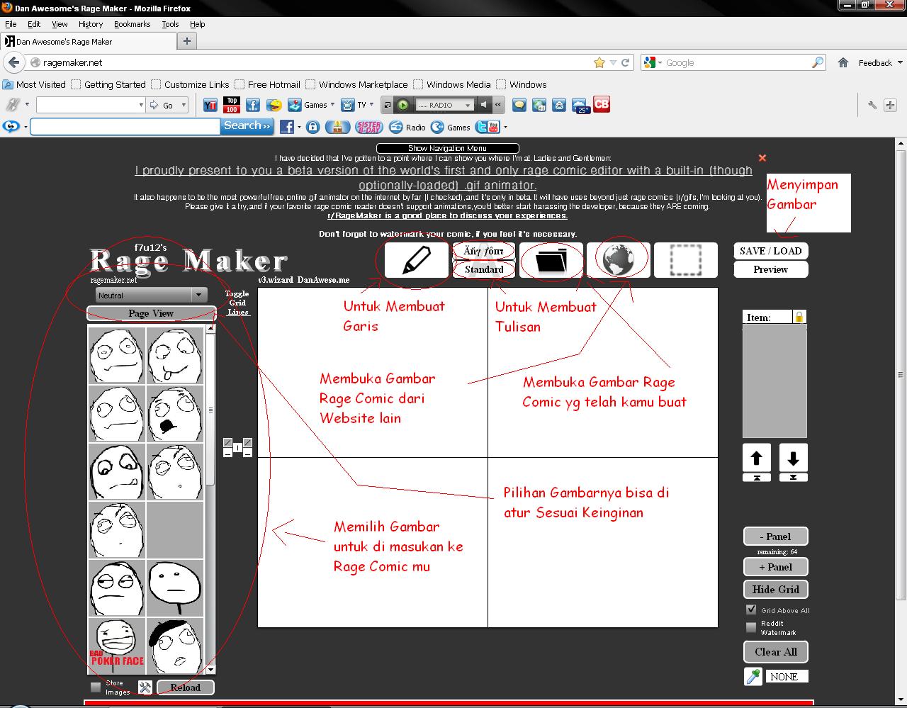 Galeri Websiteku: Rage Maker (Aplikasi membuat Rage Comic)