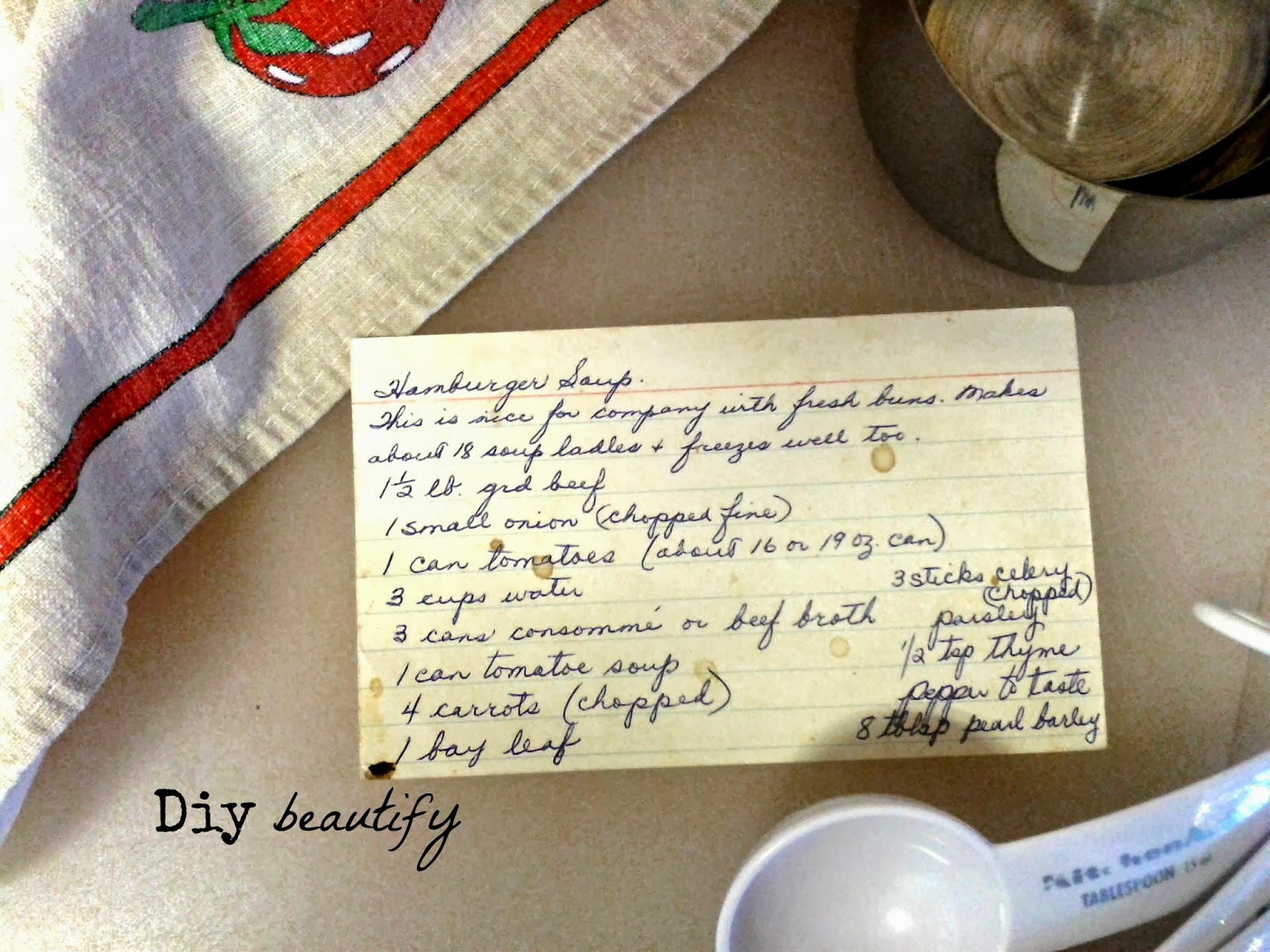 A Legacy of Love and Cooking and Handwritten Recipes - DIY Beautify ...