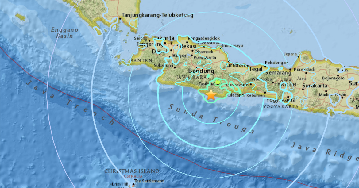 Sciency Thoughts: Magnitude 6.5 Earthquake beneath West Java, Indonesia.