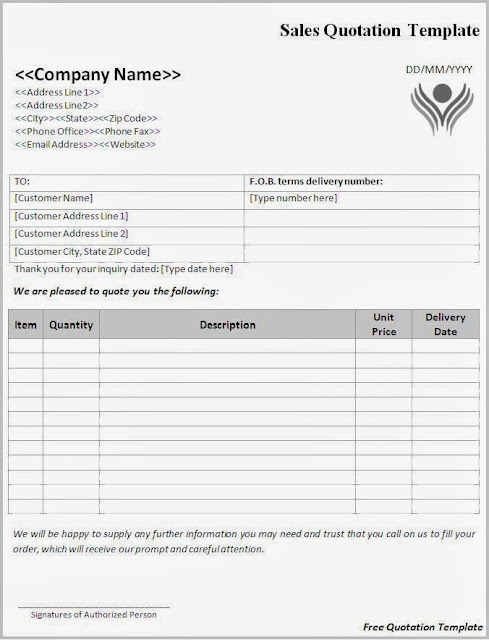 word Templates: Free Quotation Template