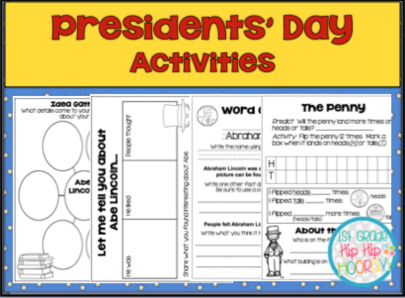 1st Grade Hip Hip Hooray!: Presidents' Day