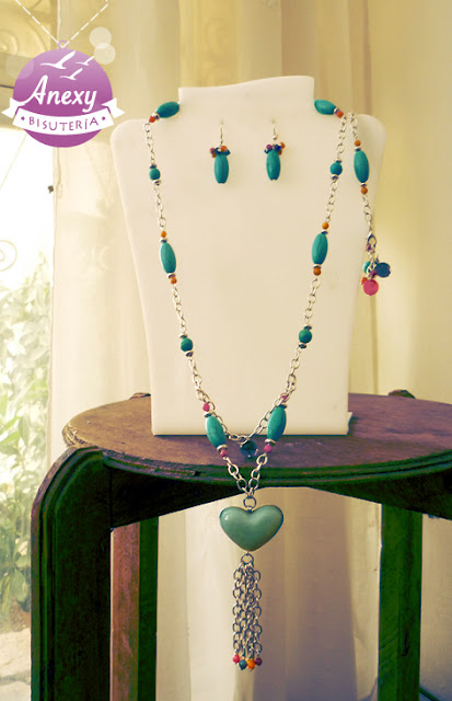 Juego corazón de colores - Bisutería y Accesorios Anexy