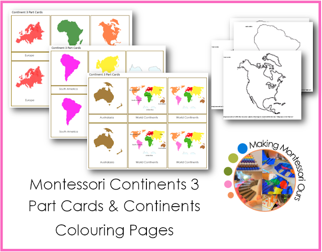 DIY Continents Globe, Montessori Geography Materials At Home - "Making ...