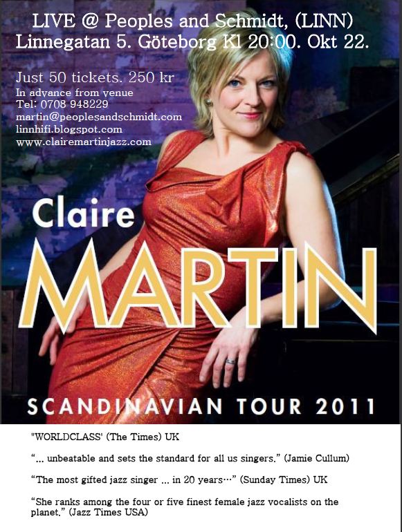 Claire Martin 'Live' @ Peoples and Schmidt 22 Okt