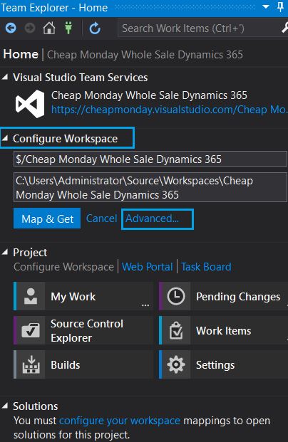 Dynamics 365: Learn in Sharing: Steps To Configure TFS/VSTS workspace ...
