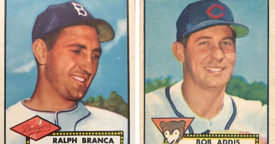 Bob Lemke's Blog: Ralph Branca, Bob Addis drop off 1952 Topps survivors ...
