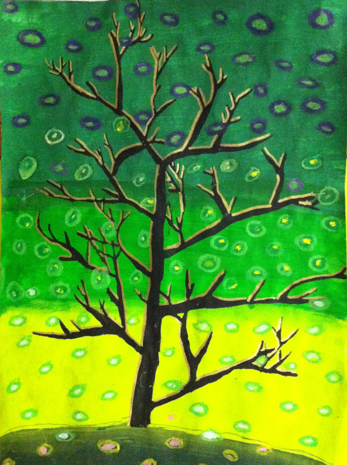 Getting My Art Wings Back: Grade 6 Patterned Tree Designs