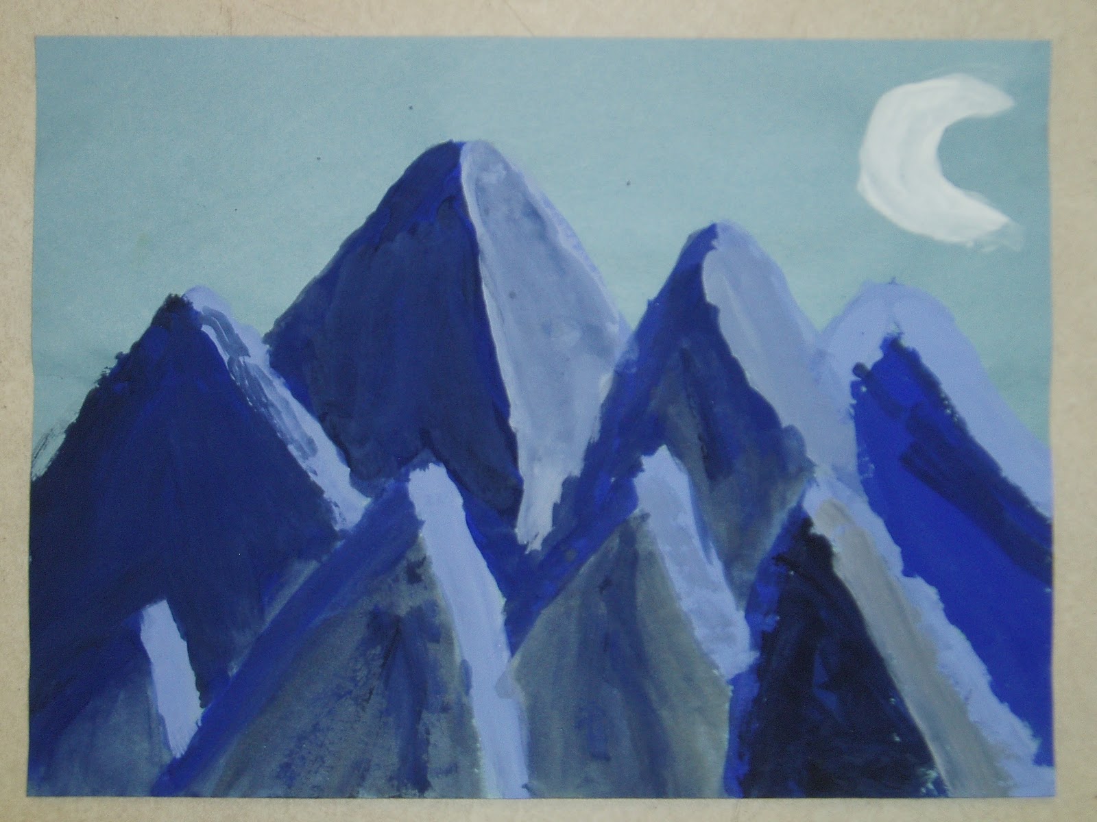 Miss Young's Art Room: 5th Grade Mountain Paintings