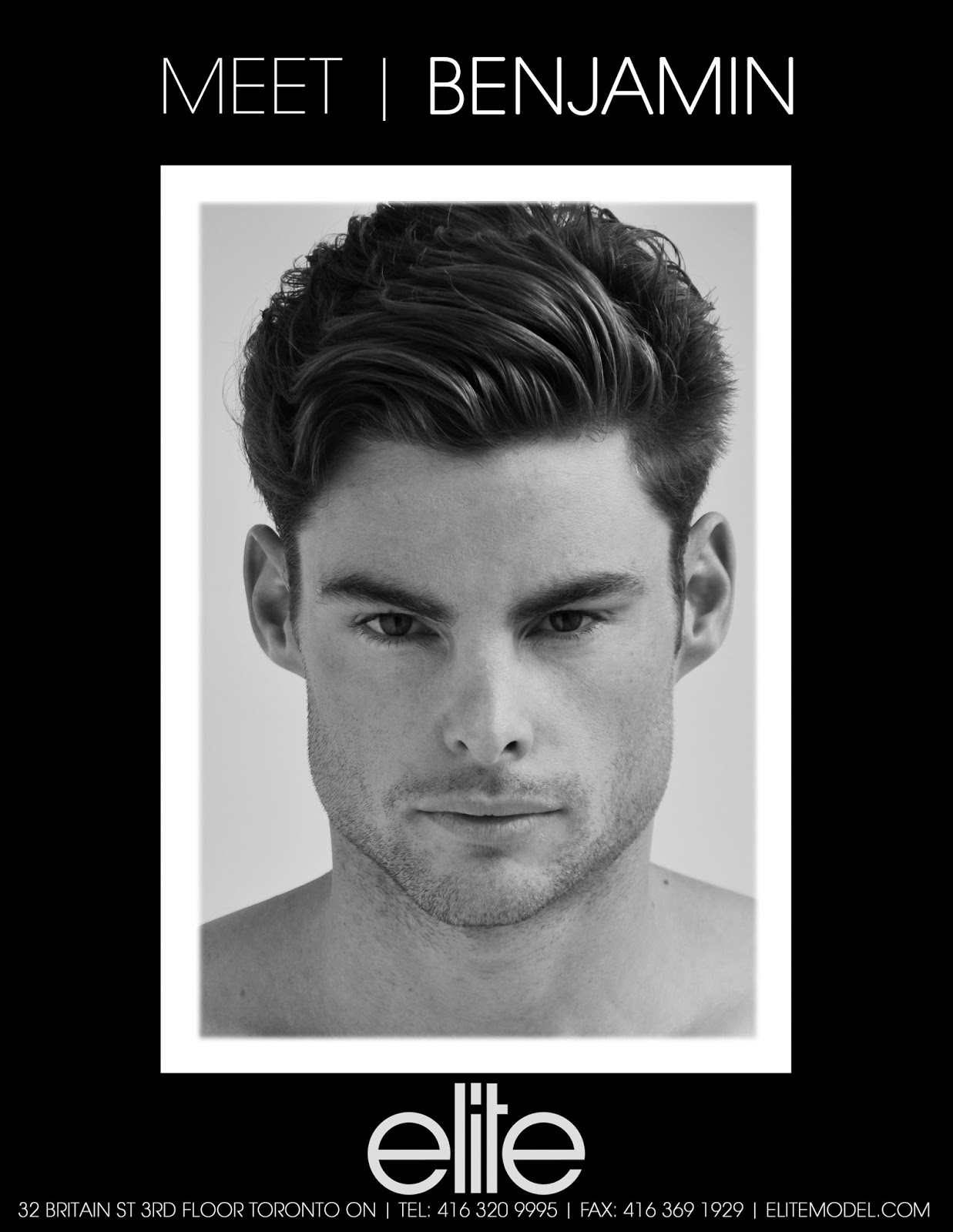 ELITE MODEL MANAGEMENT TORONTO : Have you met Benjamin?