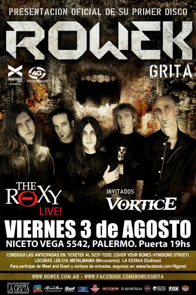 l a g r o s s a r o c k: ROWEK PRESENTA SU DISCO EN AGOSTO