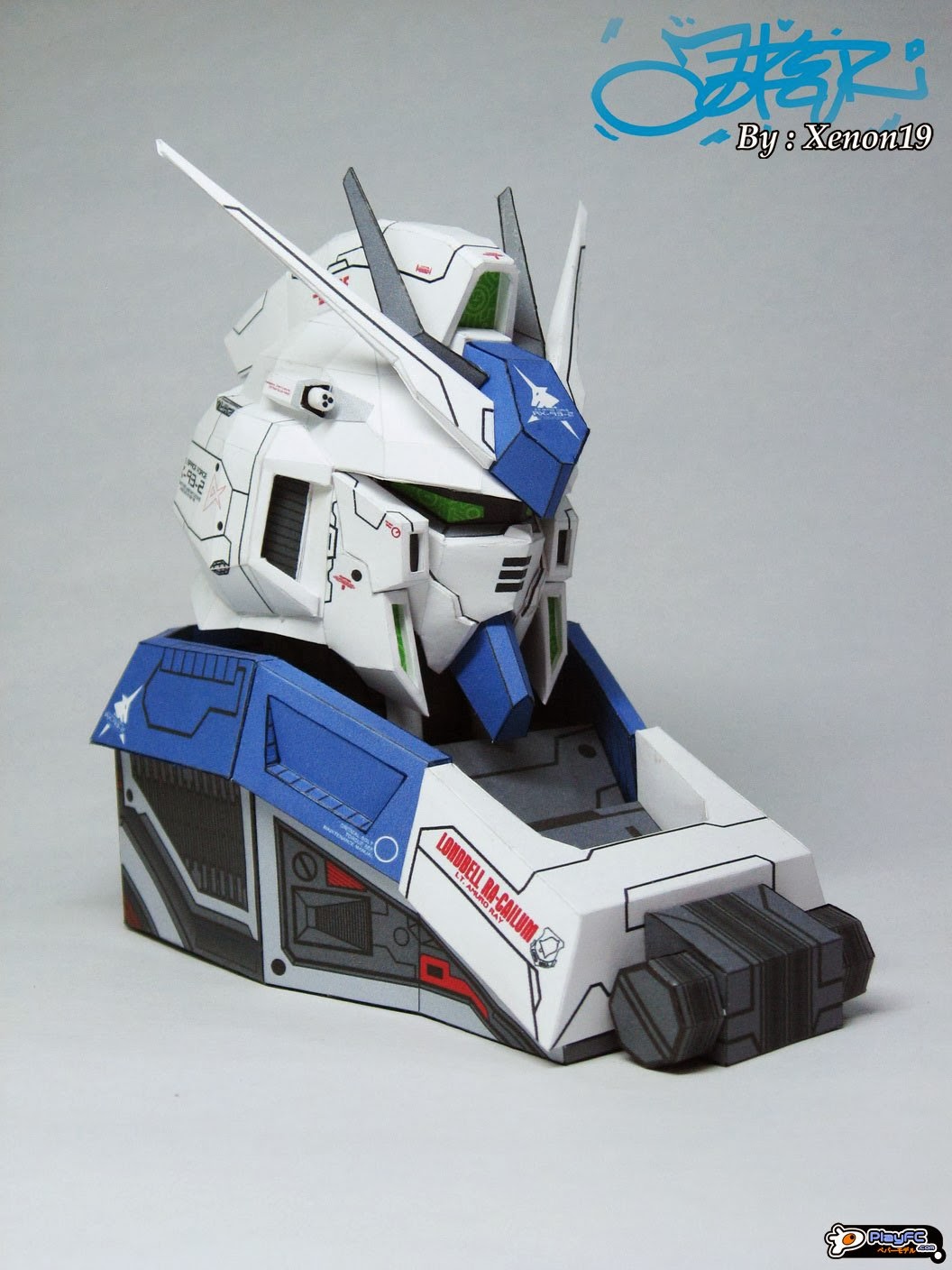 Papercraft RX-93-V2 Hi-v Gundam Bust - Papercraft4u | Free Papercrafts ...