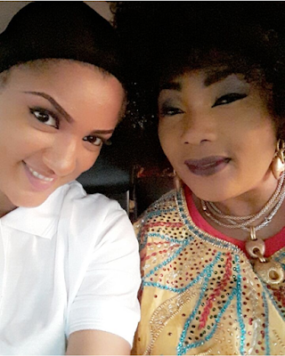 BBN's Gifty pictured with veteran actress, Evangelist Eucharia Anunobi