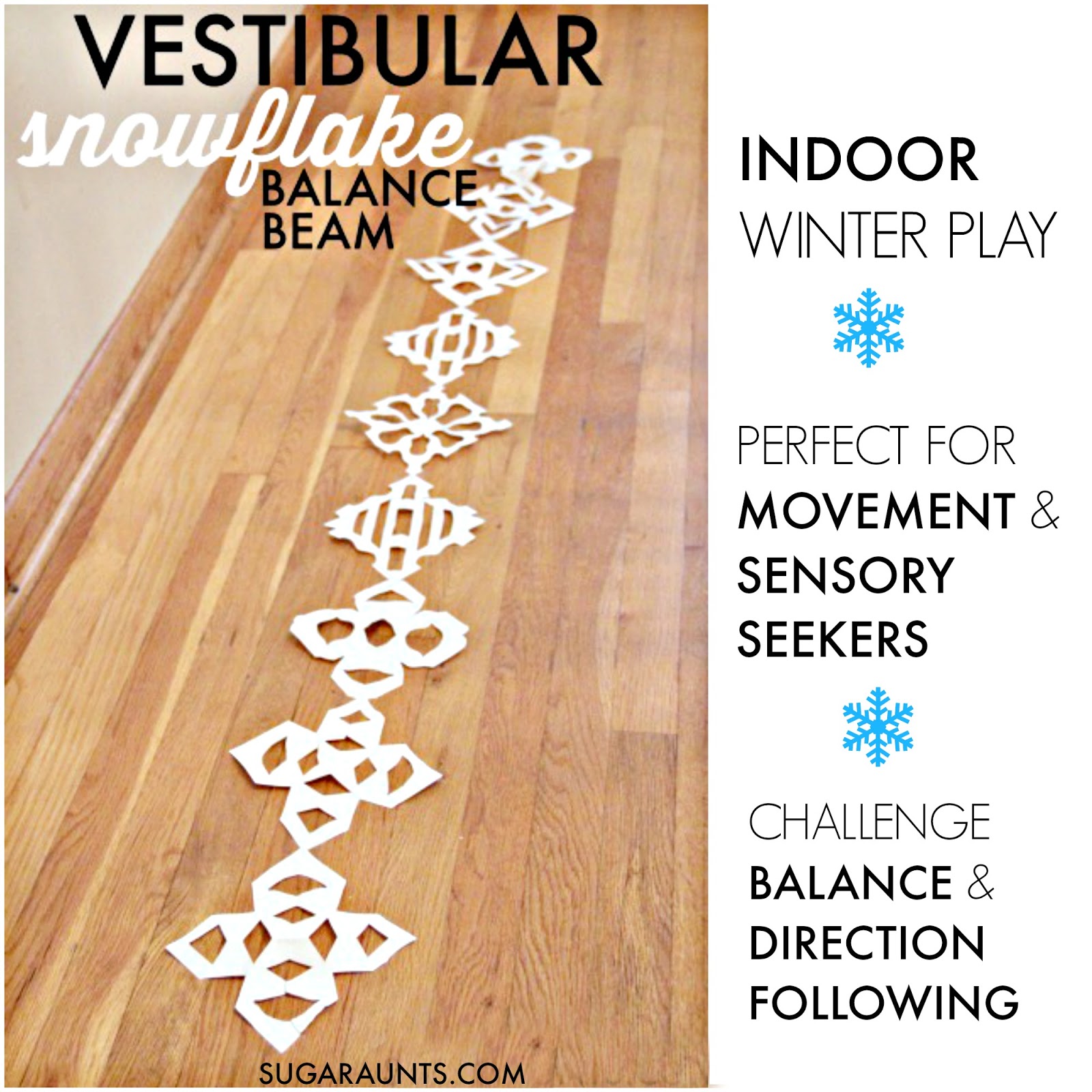 Snowflake Balance Winter Gross Motor Indoor Play Therapy Idea - The OT ...