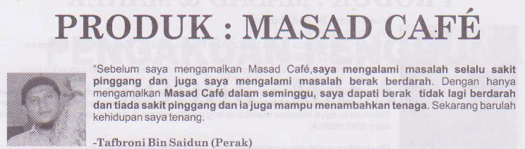 SIHAT, CERDAS CANTIK BERSERI DGN PRODUK MUSLIM: MASAD CAFE MINUMAN ...
