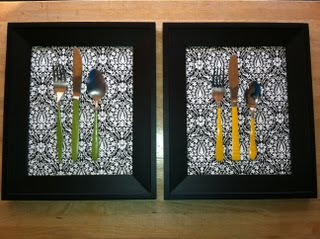 Paint Ideas: Flatware Framed Art for your Kitchen!