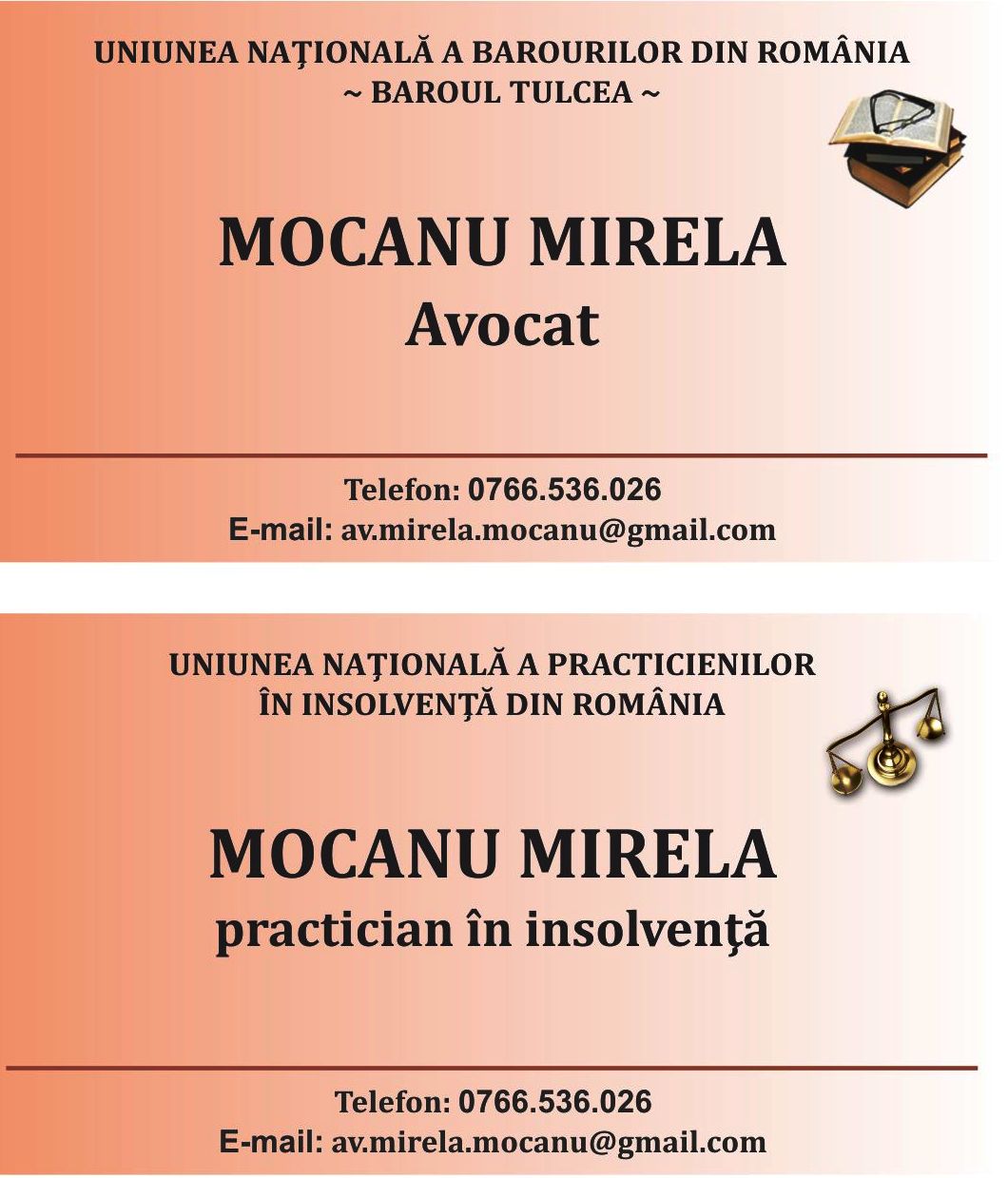 CABINET DE AVOCAT SI INSOLVENŢĂ MOCANU MIRELA Tulcea