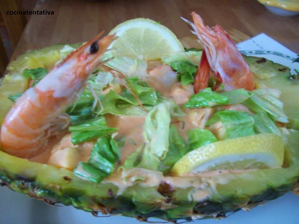 Mis recetas escondidas: ¡¡¡PIÑA RELLENA DE MARISCO!!!