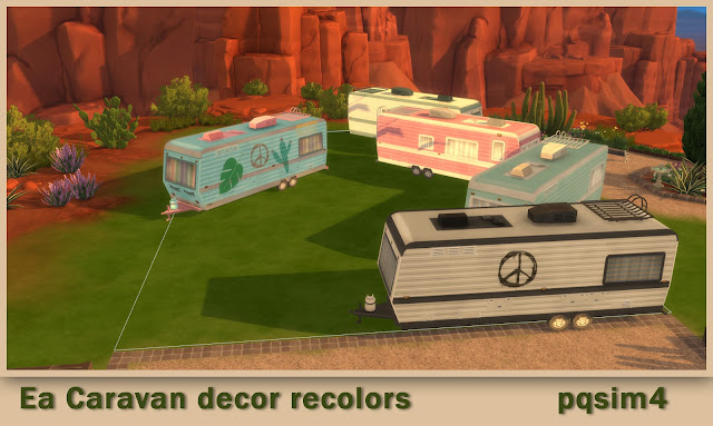 Ea Caravan decor recolor. Sims 4 Custom Content.