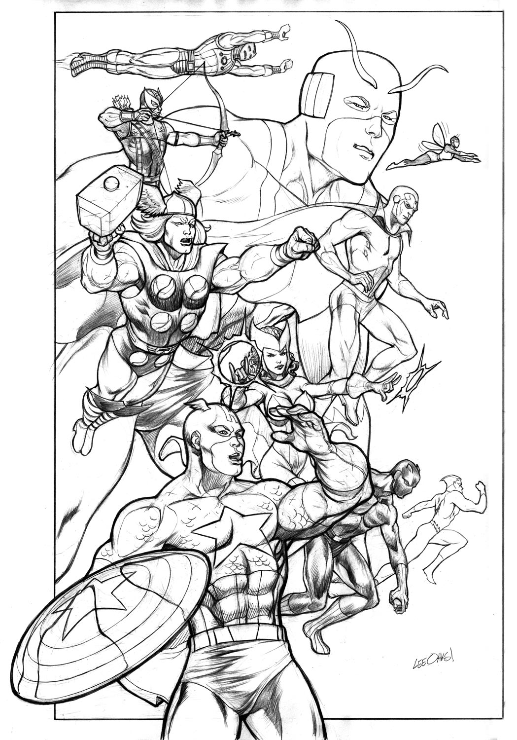 LEE OAKS!: Avengers Pencils by Lee Oaks inks by Kevin Nowlan