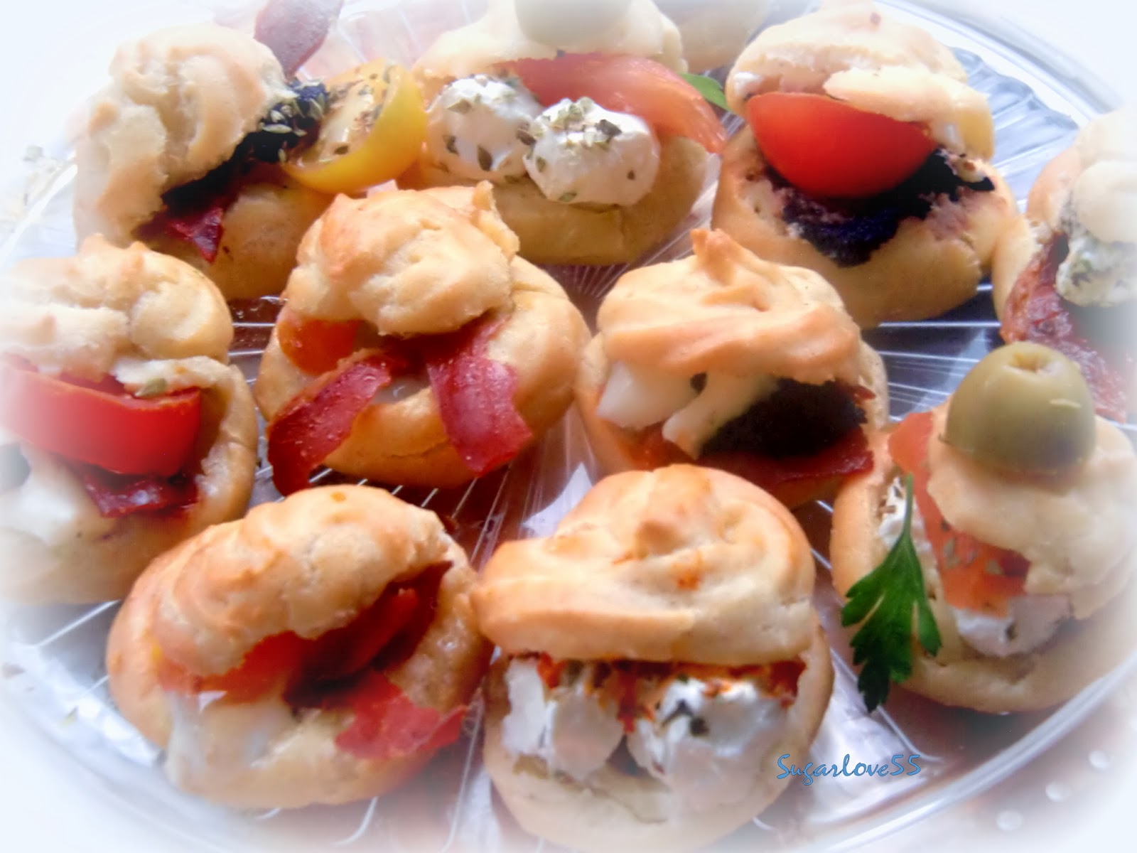 Sugarlove55: Bocaditos de pasta Choux con relleno variado salado