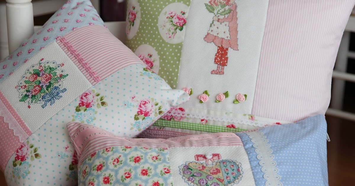 MI HOGAR DE PATCHWORK: Cojines de patchwork románticos