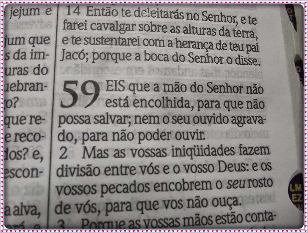 Palavra e Ação : A mão do Senhor- Isaias 59