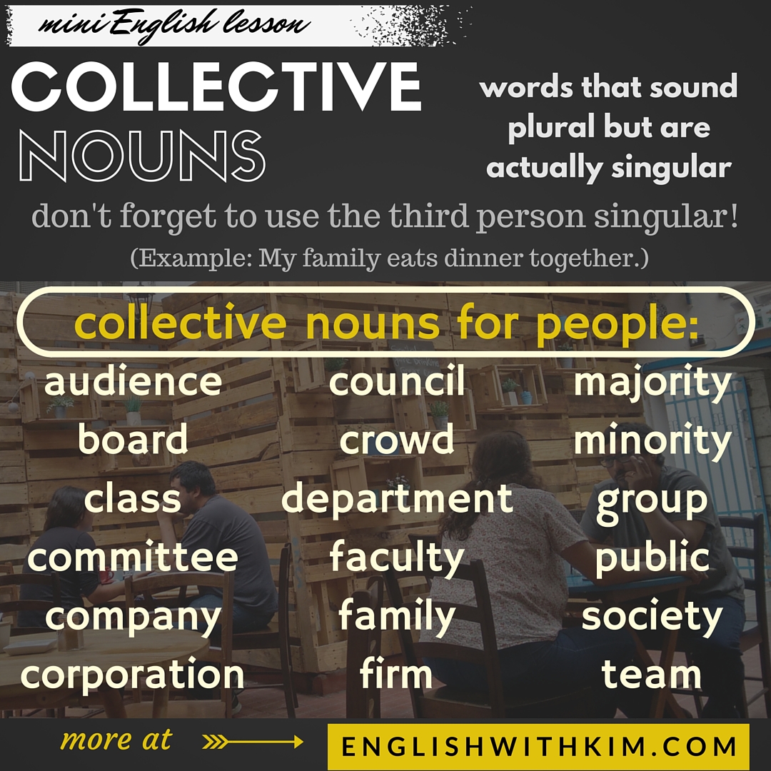 My English Corner for 2nd ESO: Collective nouns for people