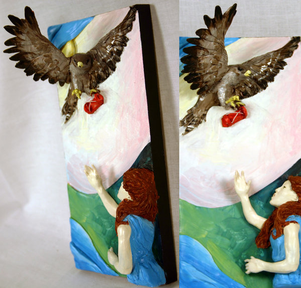 Bestiaria Latina: Mille Fabulae et Una: Image: Rhodopis et Aquila