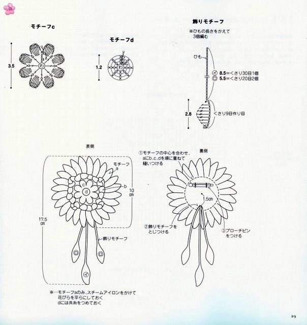 Pola Bunga Cantik: POLA BUNGA RAJUT TUMPUK