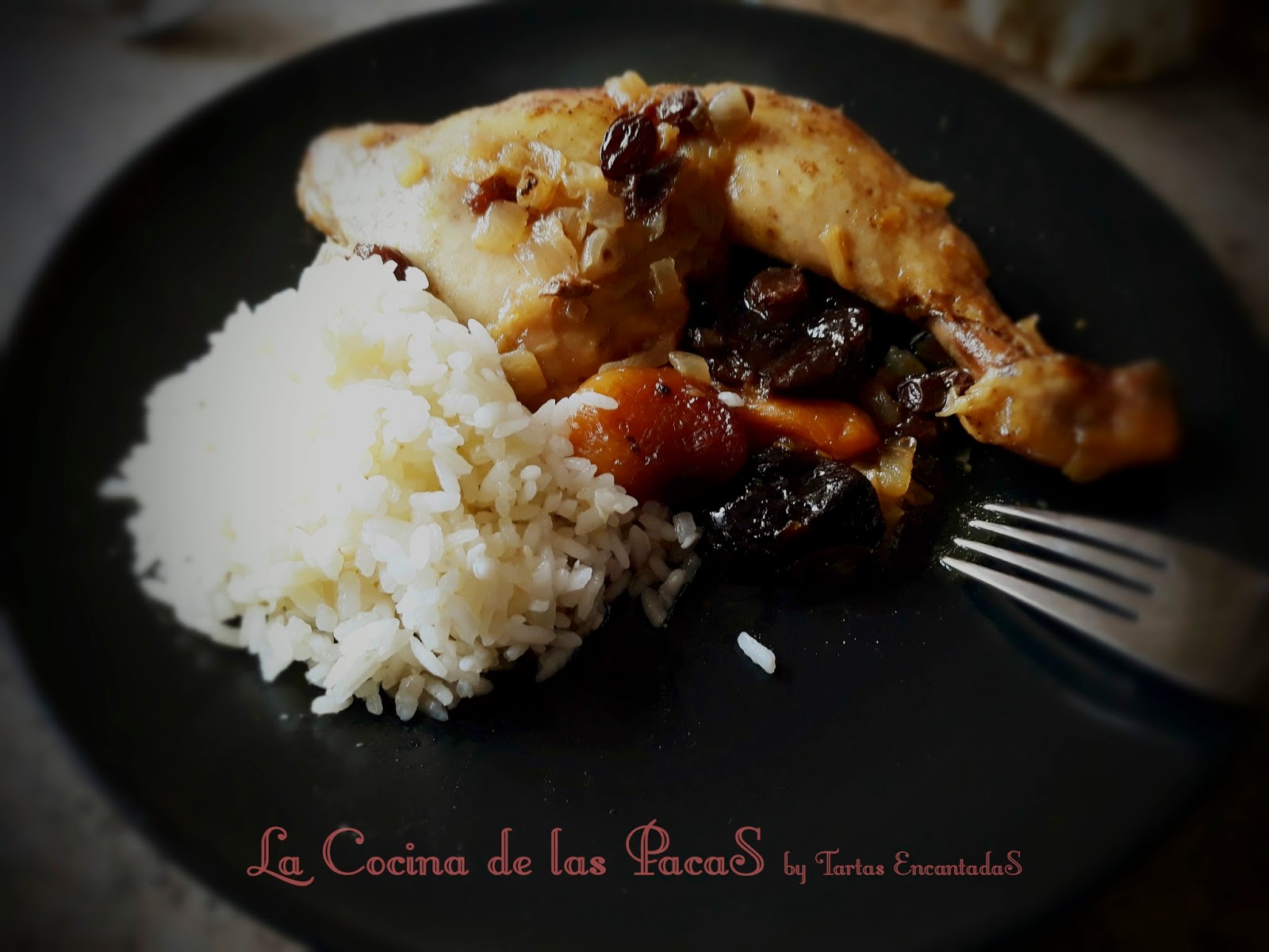 Pollo con Orejones, Ciruelas pasas, Uvas pasas y Dátiles (Crock Pot)