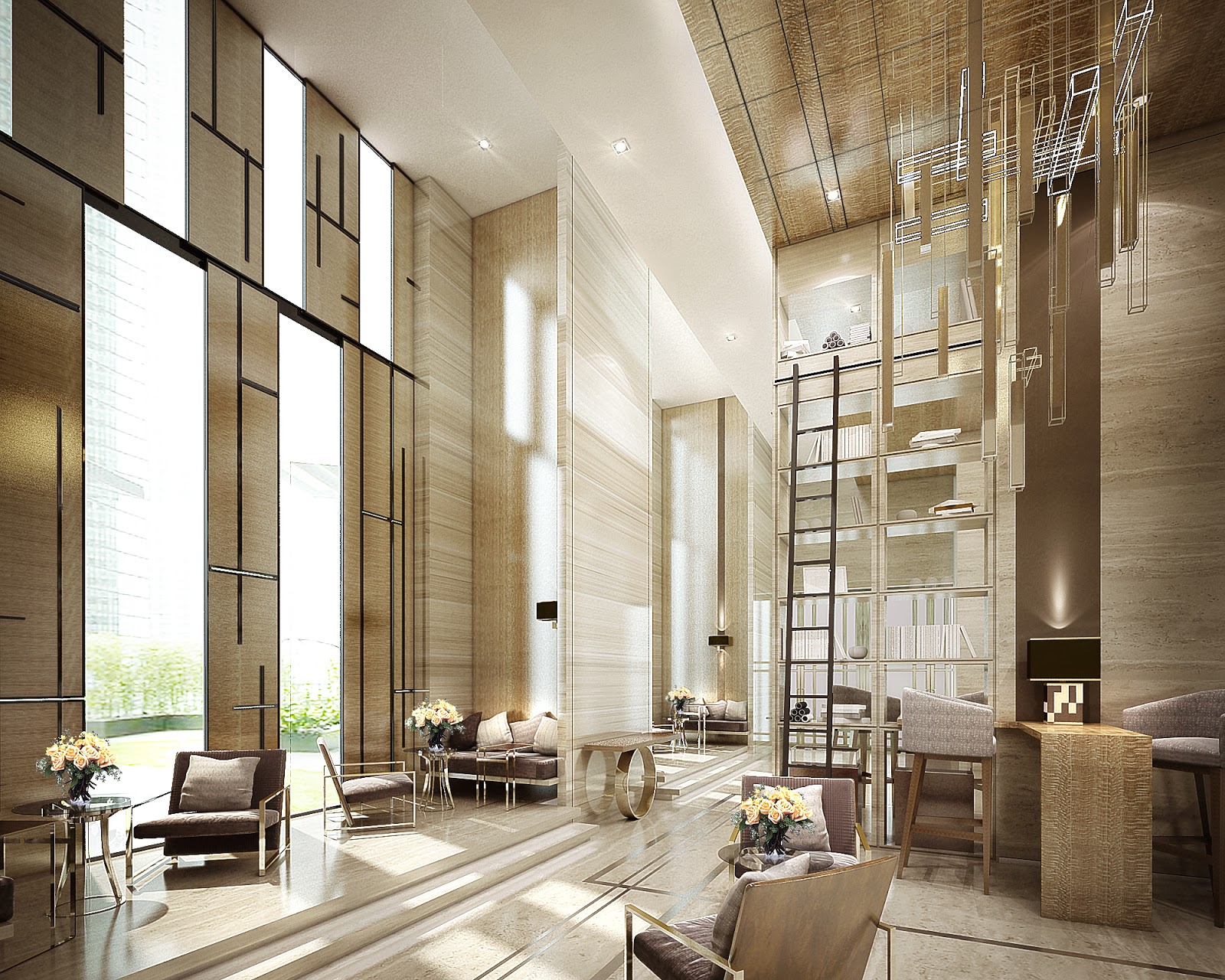 Lobby lounge, Room divider, Hotel