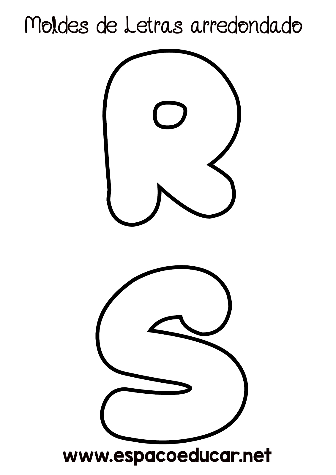 MOLDES DE LETRAS ARREDONDADOS PARA IMPRIMIR OU BAIXAR COMPLETO EM PDF ...