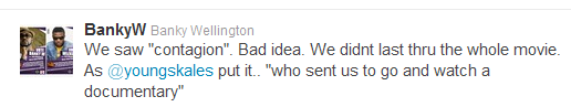 Tweet of the day: Banky W vs Fan