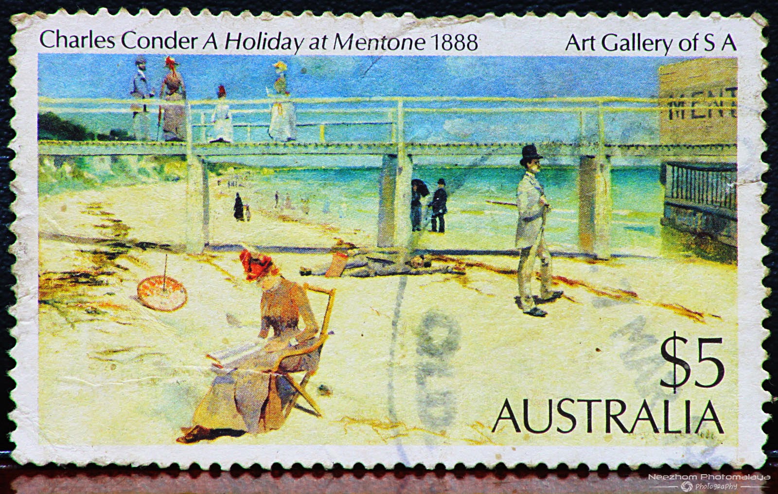 Australia 1984 $5 stamp - Charles Conder a holiday at Mentone 1888 ...