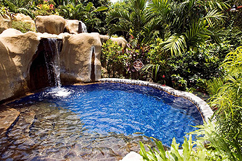 Home And Garden : Artificial Rocks around swimming pool