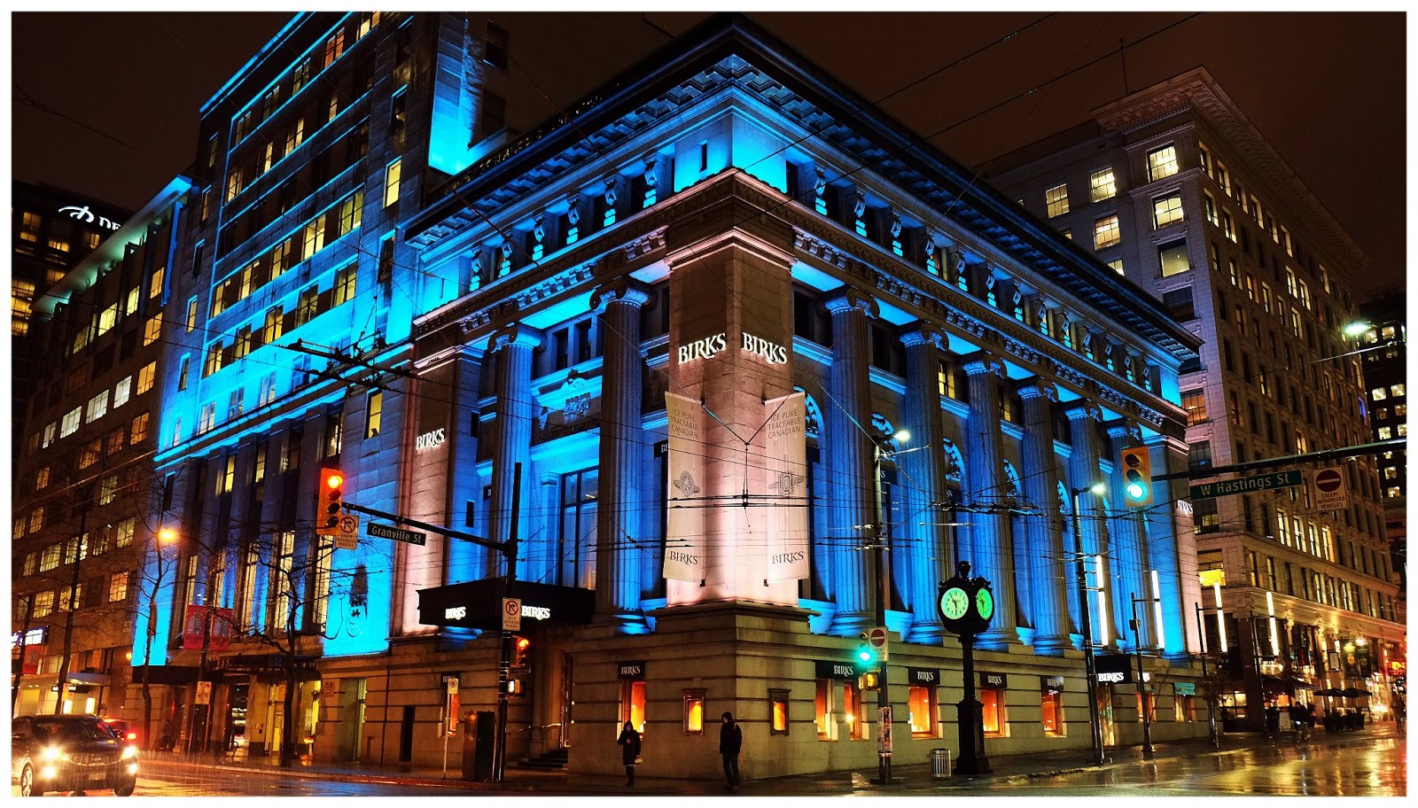 bigheadtaco.com: Birks Building at Night with Fujifilm X-E1