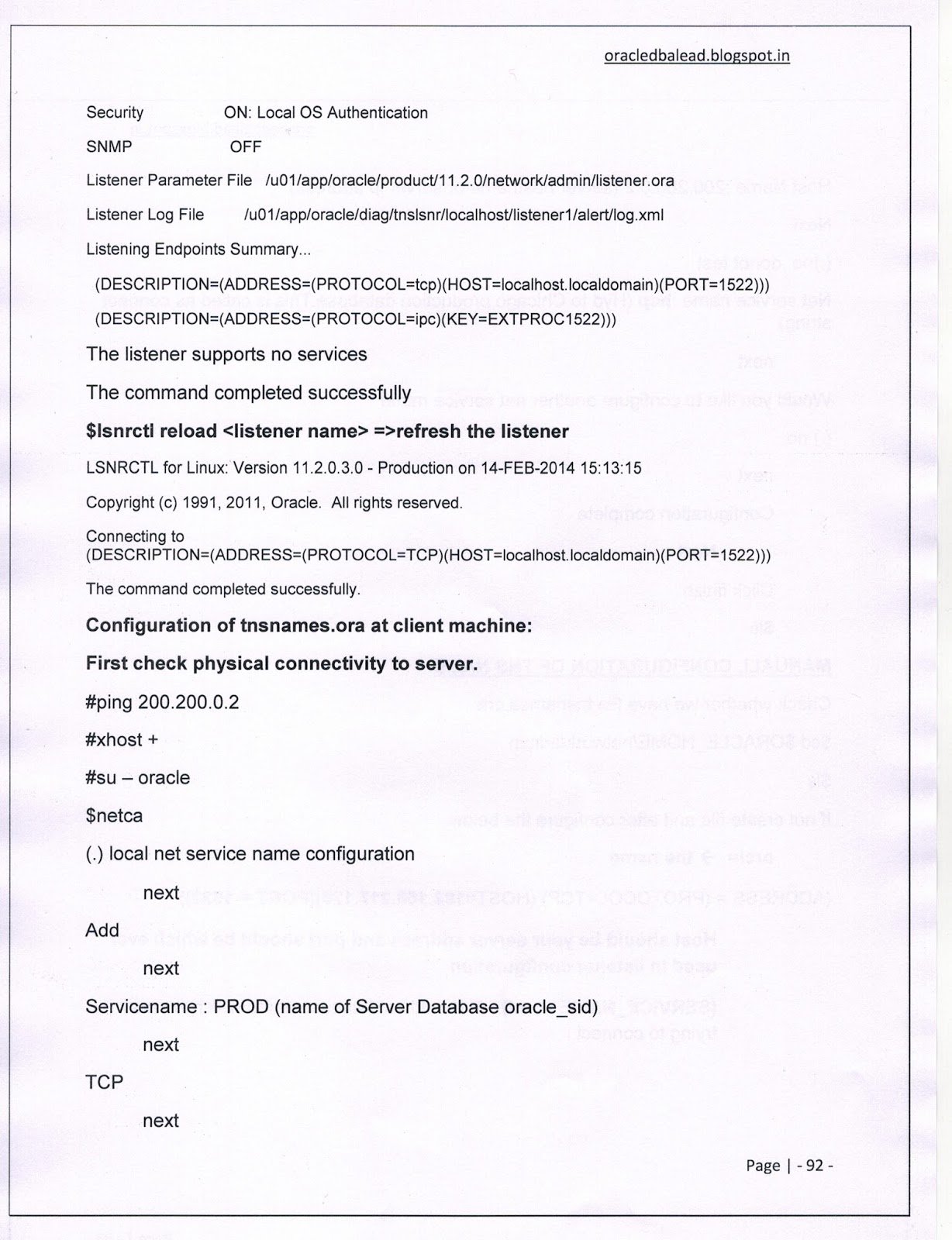 Oracle Dba Oracle Networking