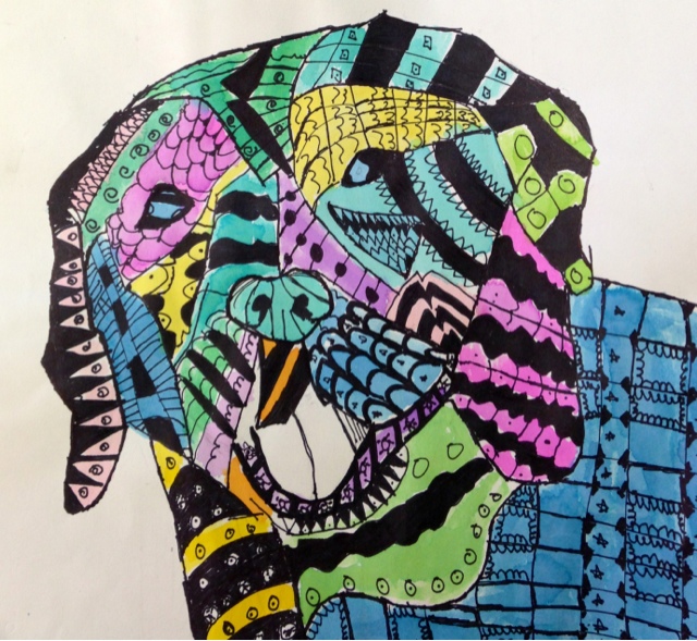 TCDS Art Department : 7th Grade Zentangle Animals Finished!
