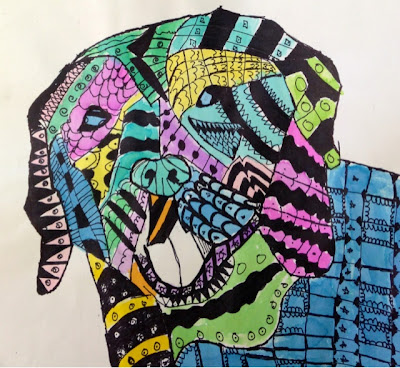 TCDS Art Department : 7th Grade Zentangle Animals Finished!
