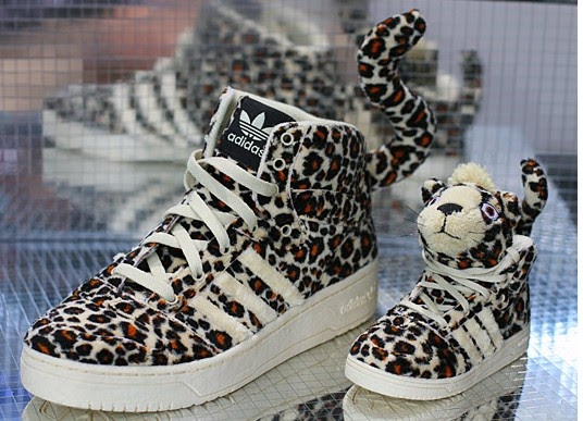 Adidas Jeremy Scott Leopard Tail Sneakers | Animal Print Shoes