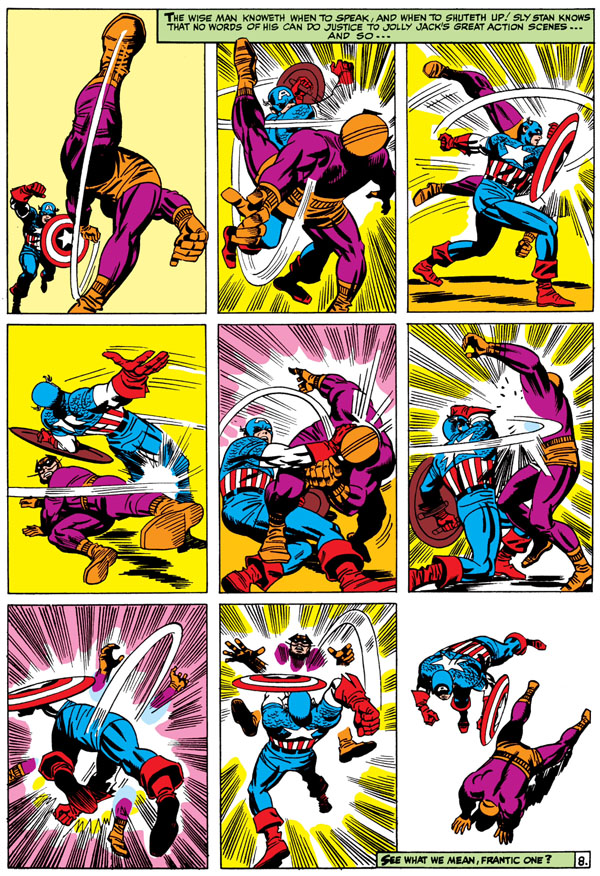 Tenth Letter of the Alphabet: Comics: Jack Kirby’s 9-Panel Fights