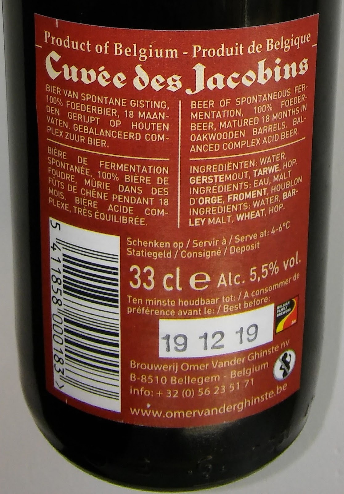 iRIS: Omer Vander Ghinste - Cuvée des Jacobins Rouge